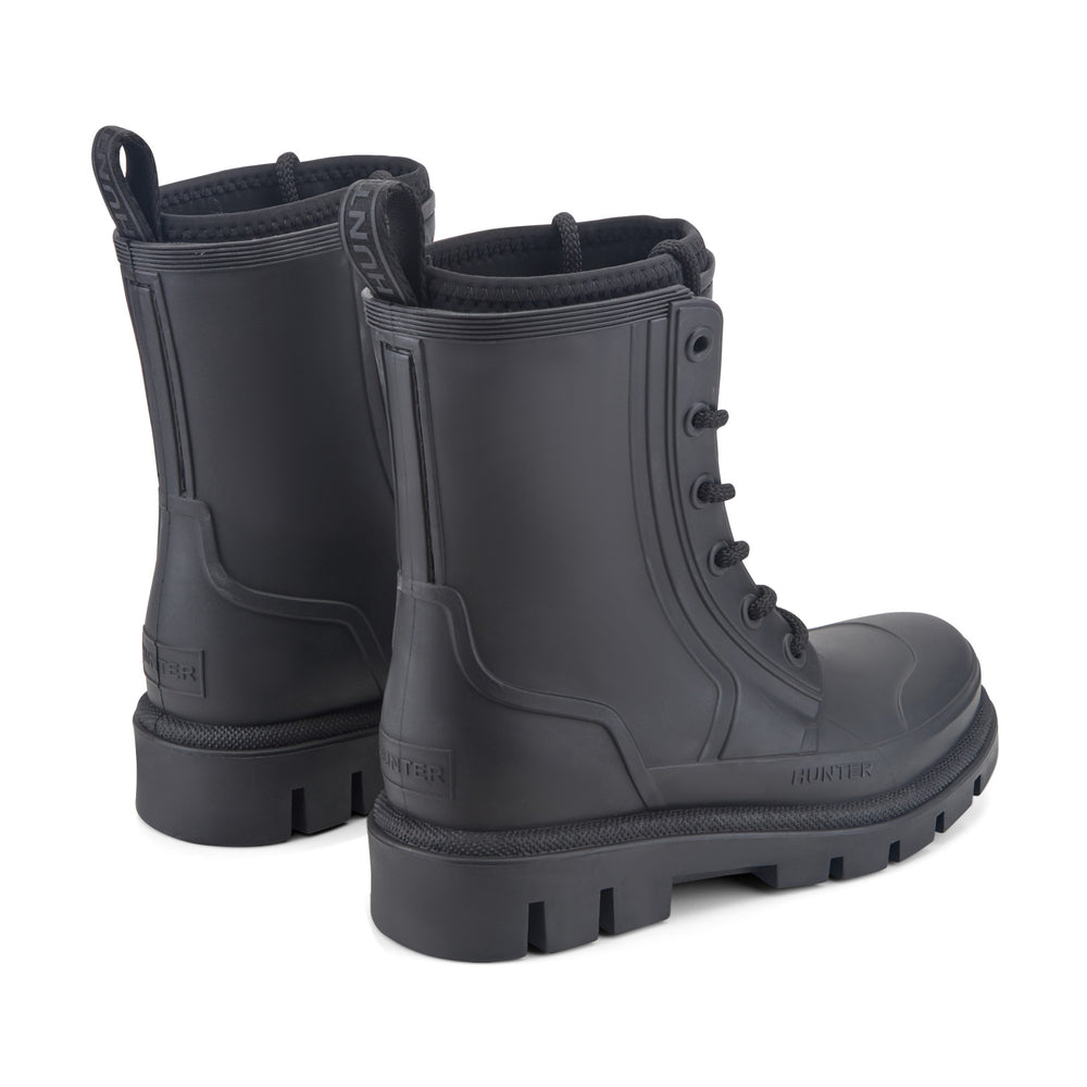 Women's Diana Waterproof Lace-Up Rain Boots - Black | Hunter Boots