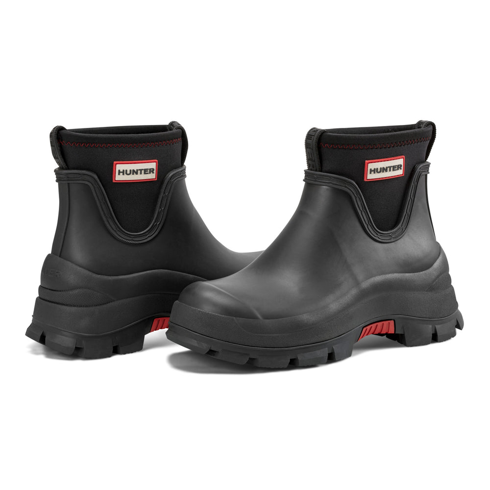 Women's Eloise Lug Sole Waterproof Neoprene Rain Booties - Black ...