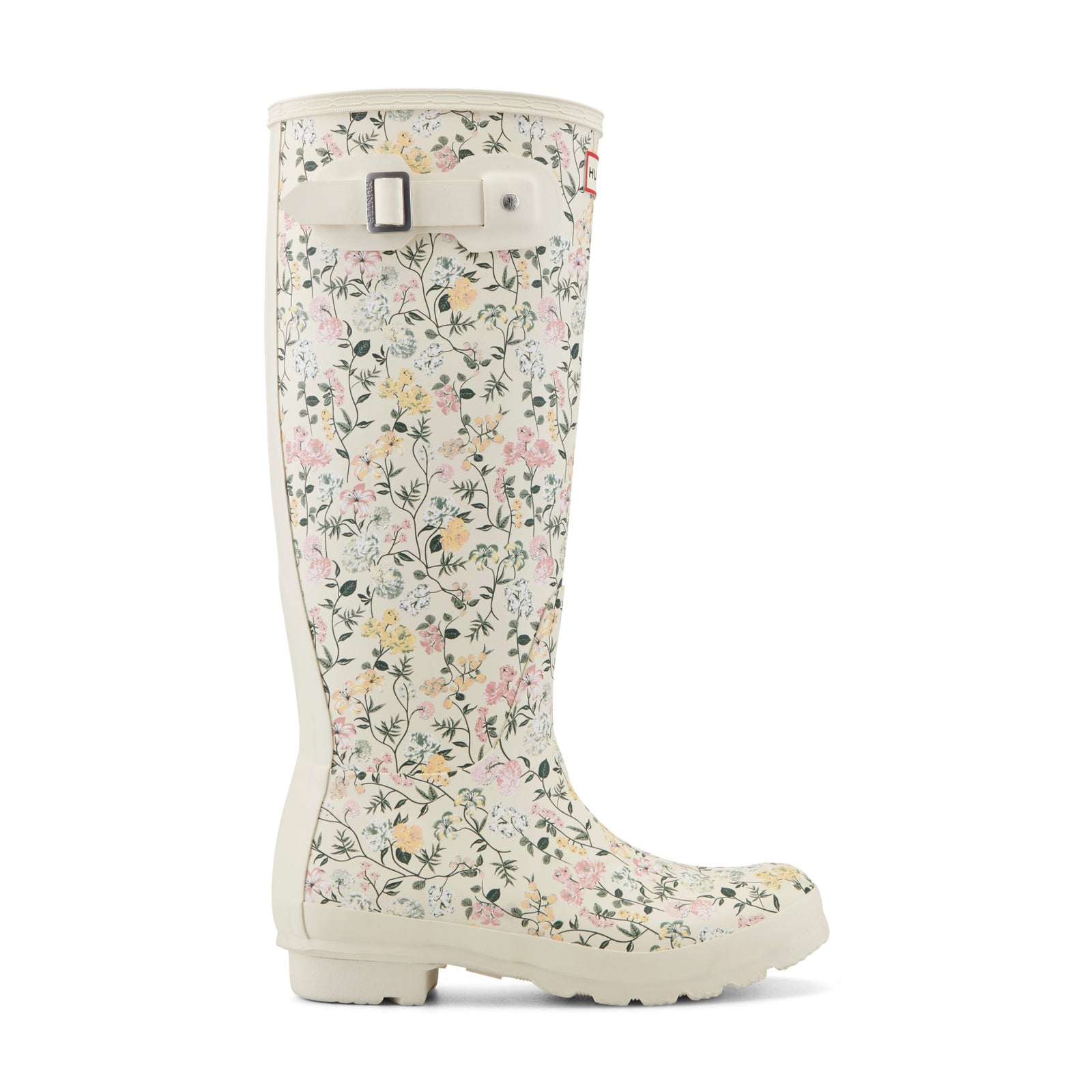 Women's Original Tall Rain Boots - Ivory/Pink Floral | Hunter Boots