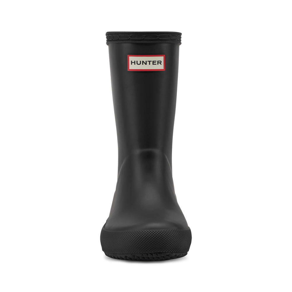 Kids First Logo Rain Boots - Black | Hunter Boots