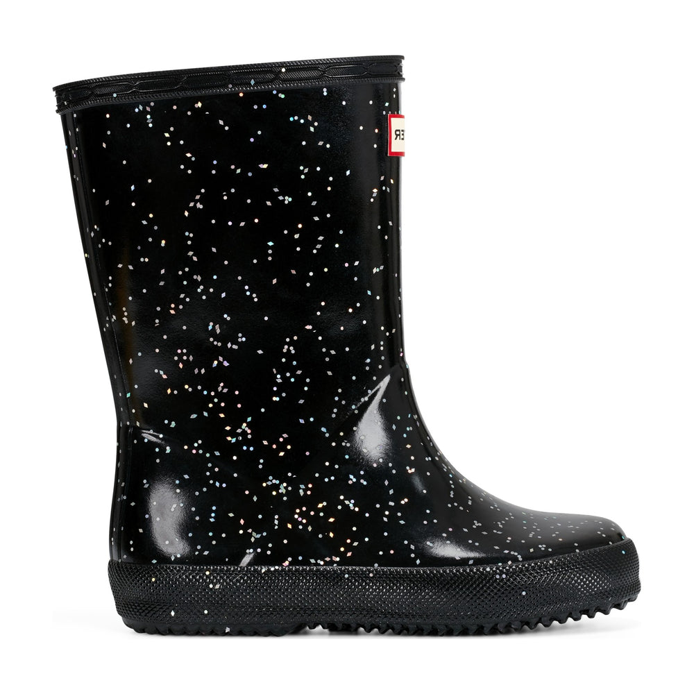 Kids First Giant Glitter Rain Boots - Black | Hunter Boots
