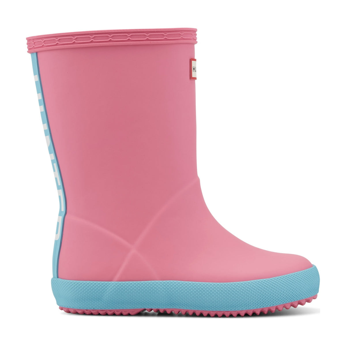 Kids First Logo Rain Boots - Medium Pink | Hunter Boots