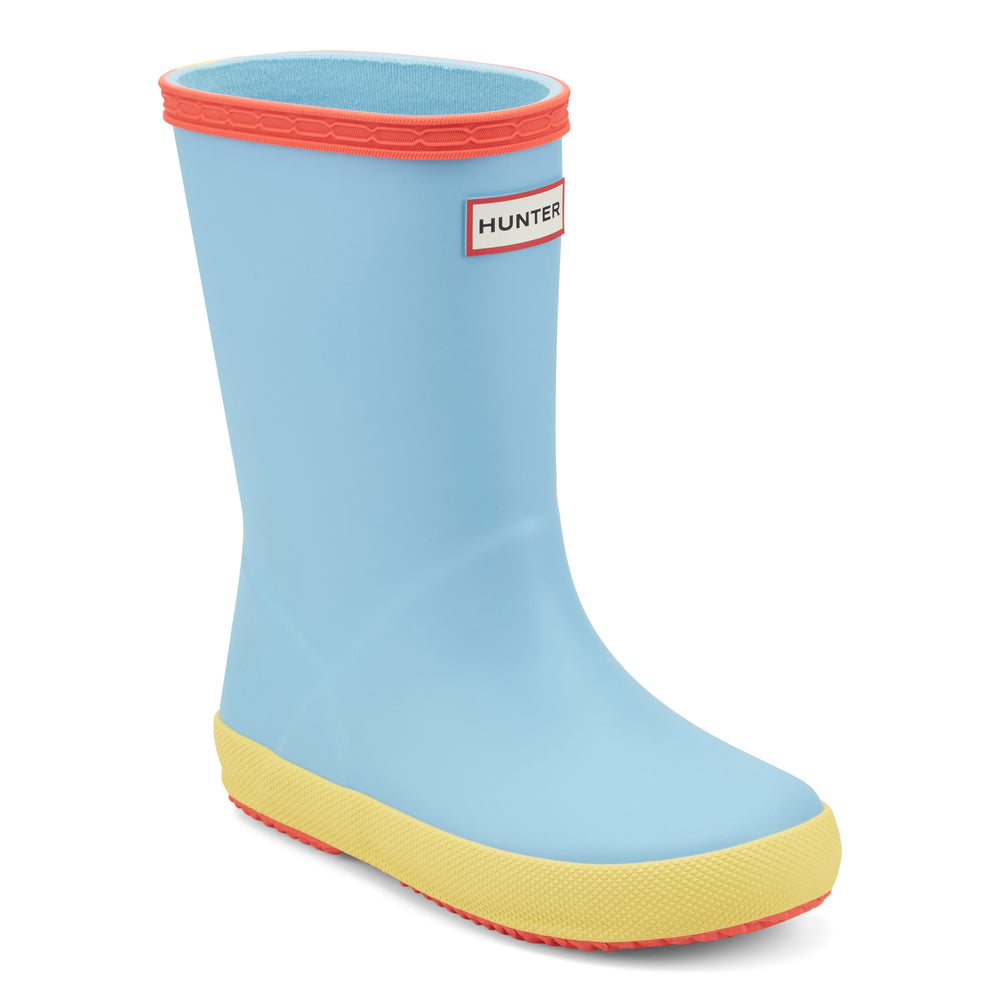 Kids First Logo Rain Boots - Aqua Flash | Hunter Boots