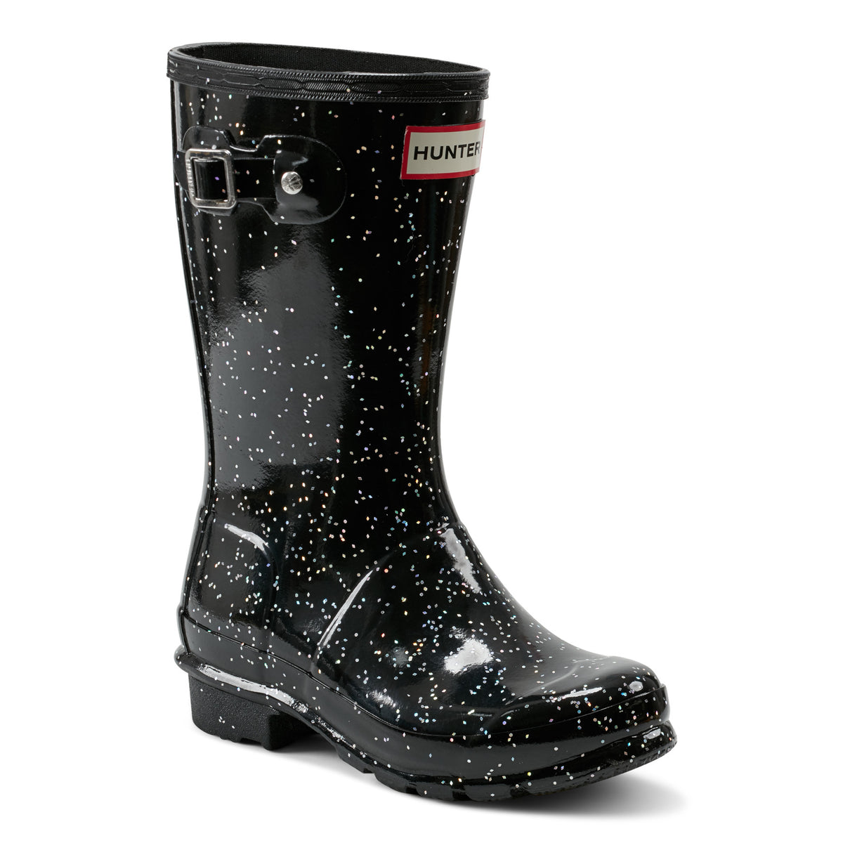 Big Kids Original Giant Glitter Rain Boots - Black | Hunter Boots