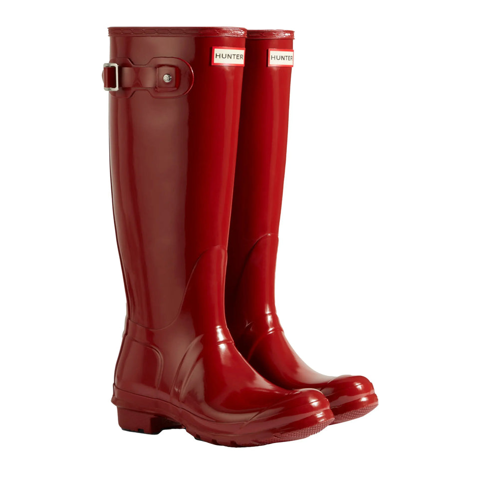Women's Original Tall Gloss Rain Boots - Red | Hunter Boots